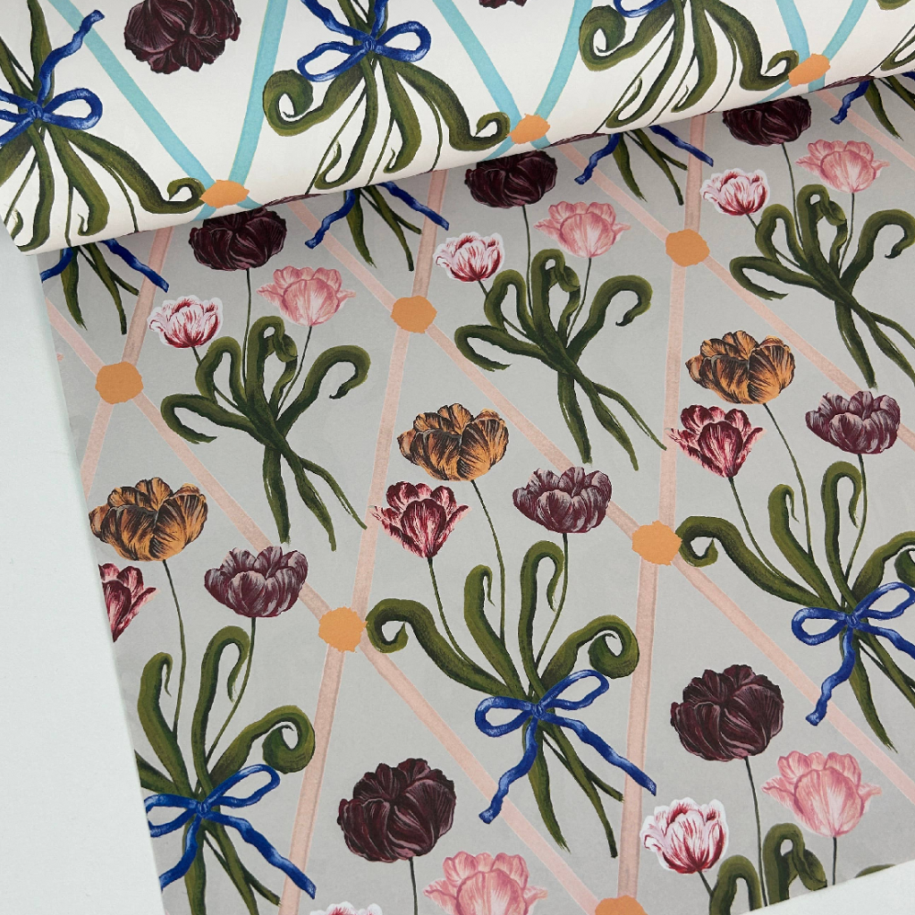 Diamond Tulip Wrapping Paper – Federal & Black
