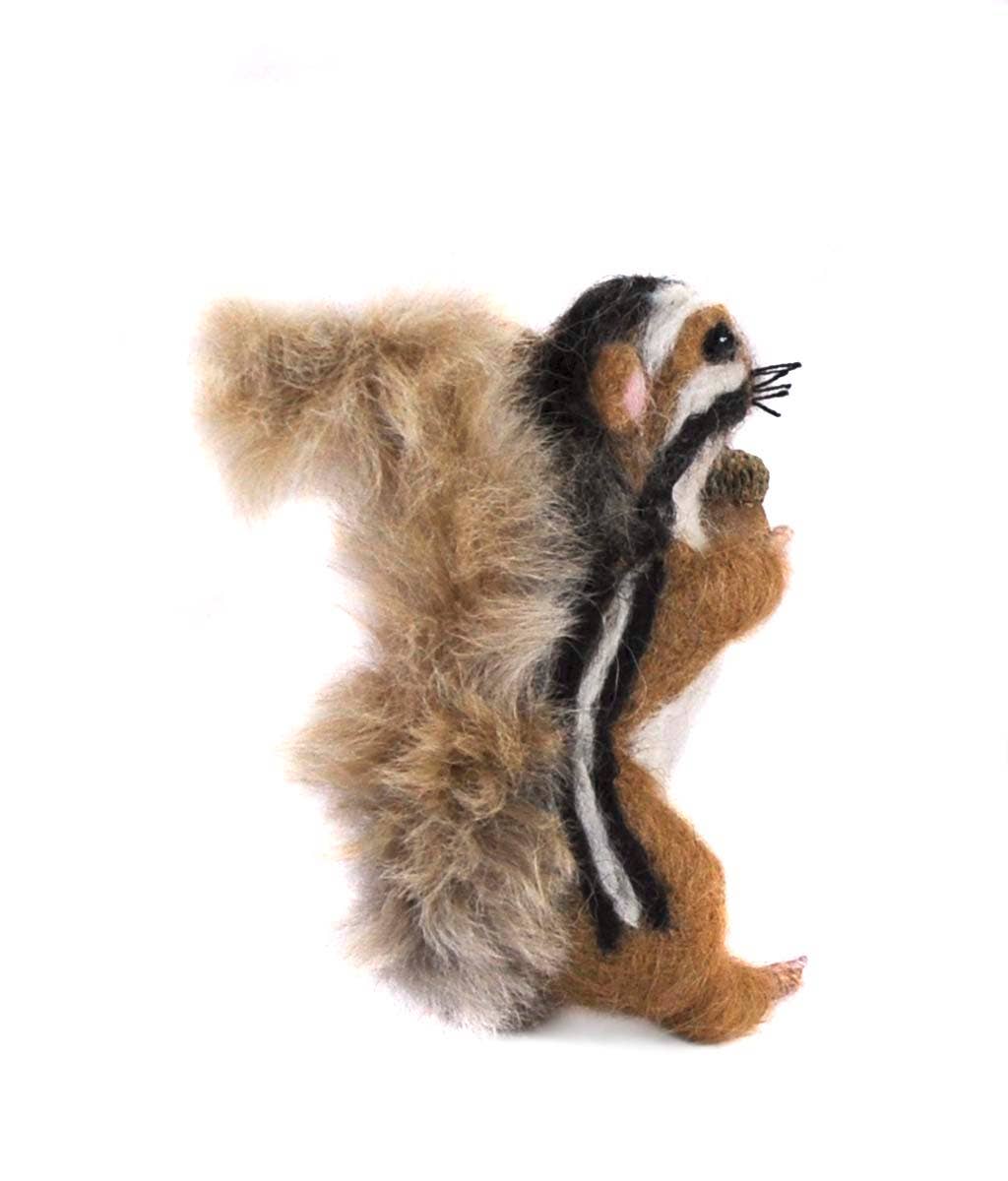 Handmade Chipmunk Felt Ornament – Federal & Black
