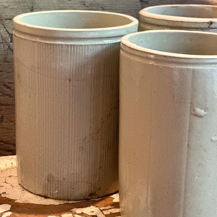 Antique English Ironstone Marmalade Pots – Federal & Black